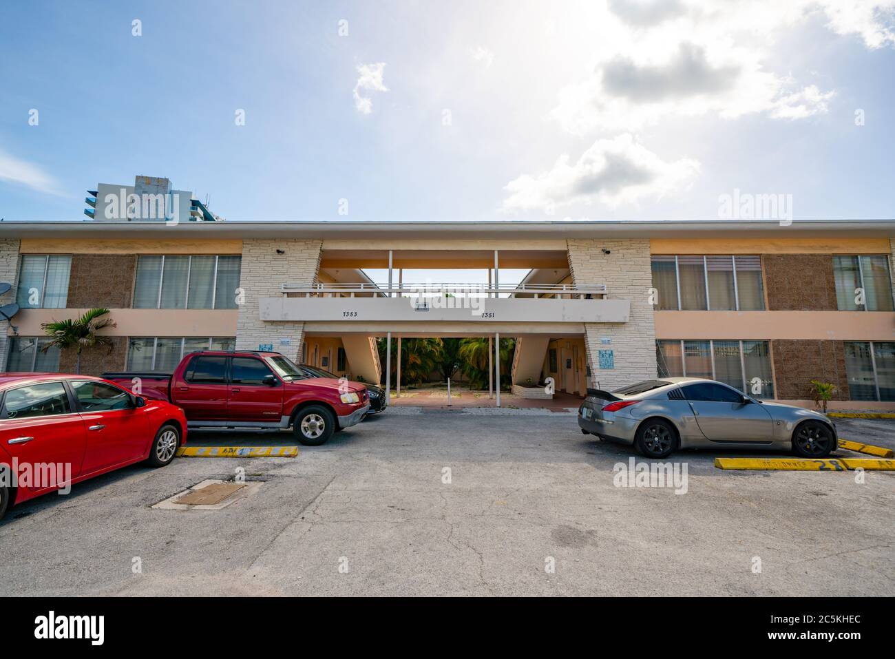 Residential apartments Miami Beach Normandy Isles Stock Photo - Alamy