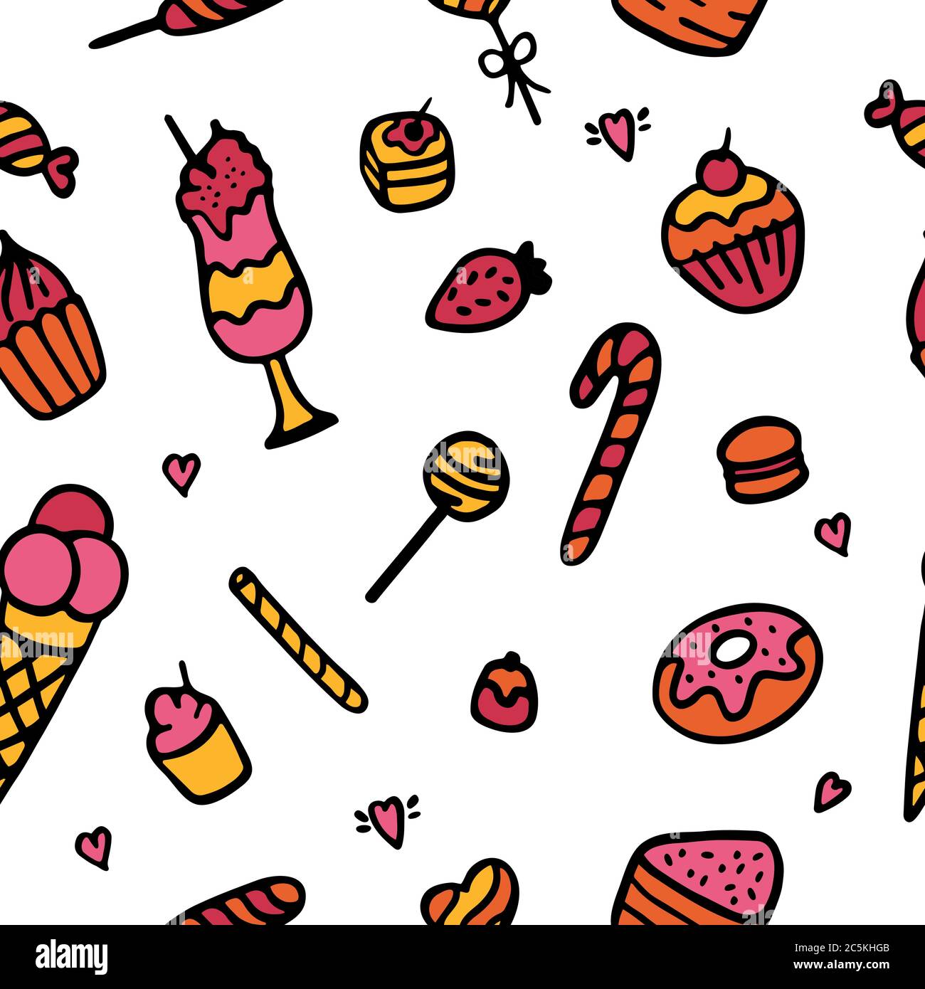 Doodle vector. Bakery,Cakes and dessert,pastries icons set. Hand drawn ...