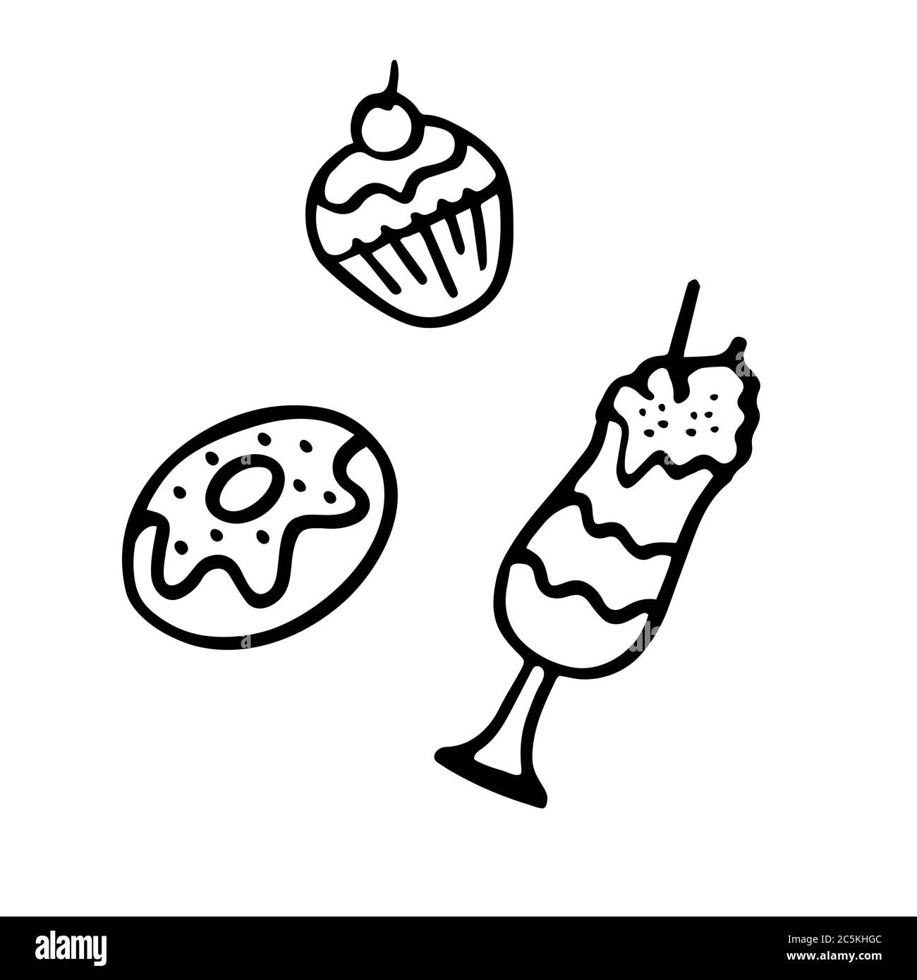Hand drawn sweets collection. Dessert icon set Stock Vector Image & Art ... Hand drawn sweets collection. Dessert icon set Stock Vector Image & Art ...