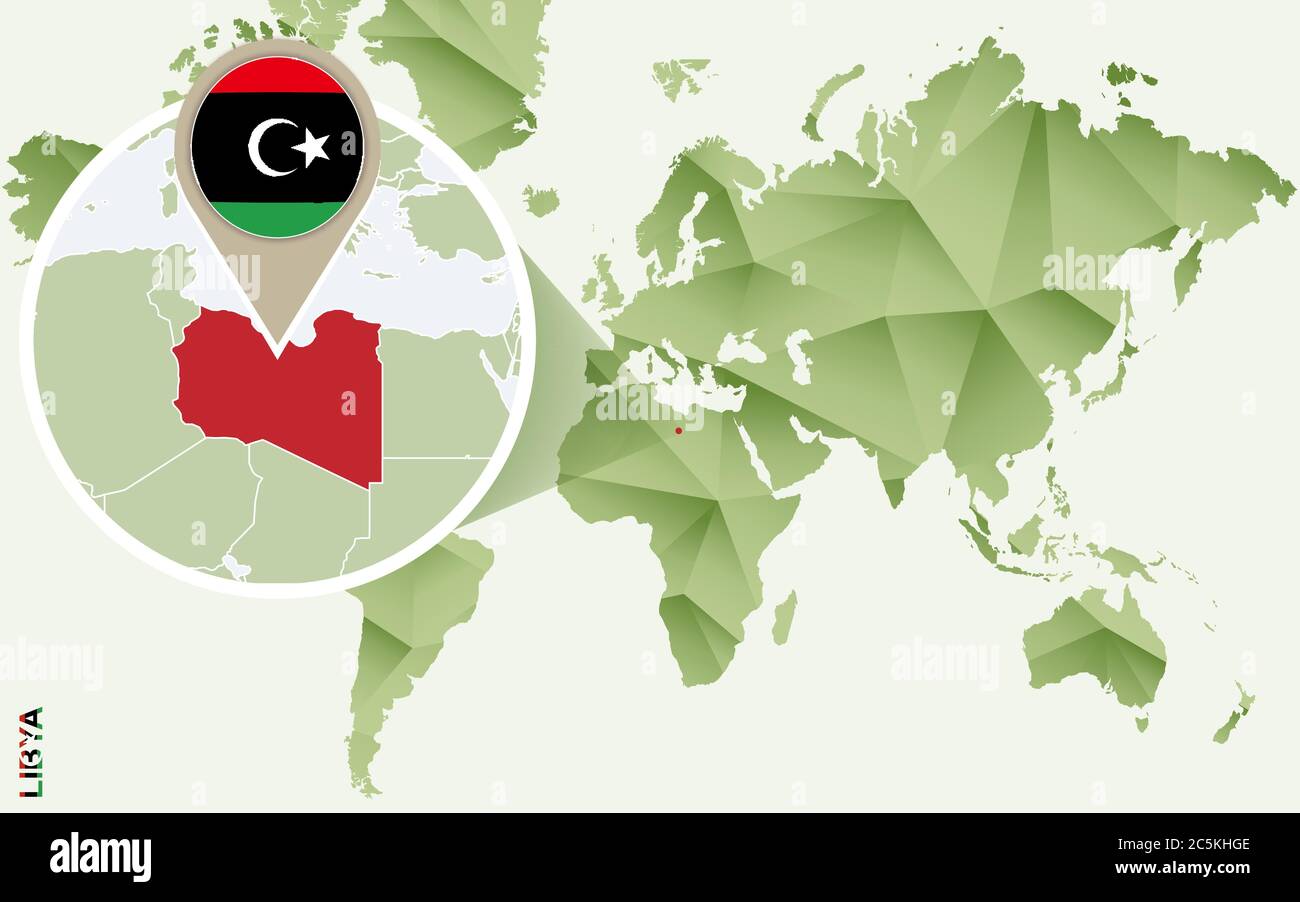 Infographic for Libya, detailed map of Libya with flag. Vector Info ...