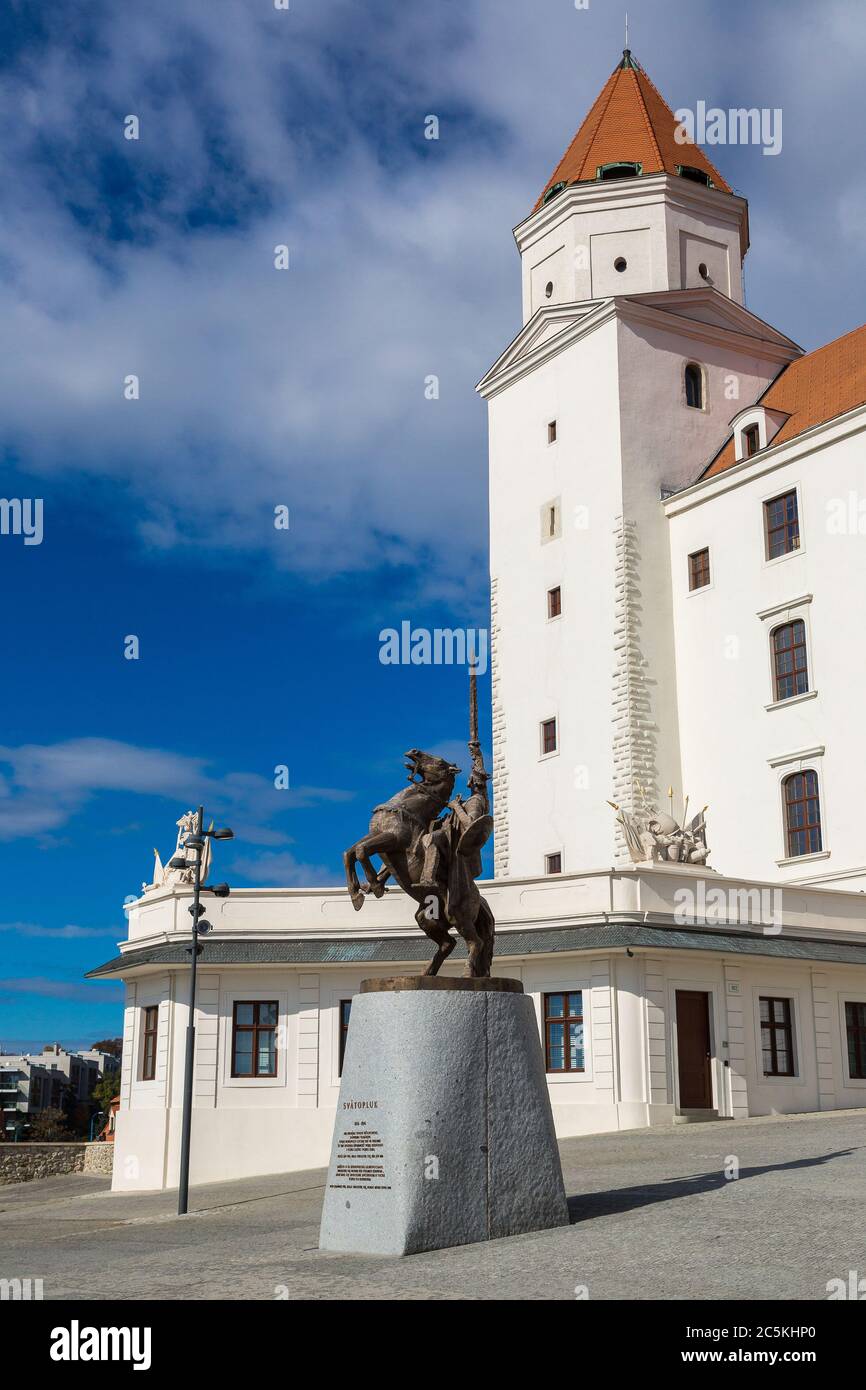 Medieval knight on a horse fortress hi-res stock photography and images ...