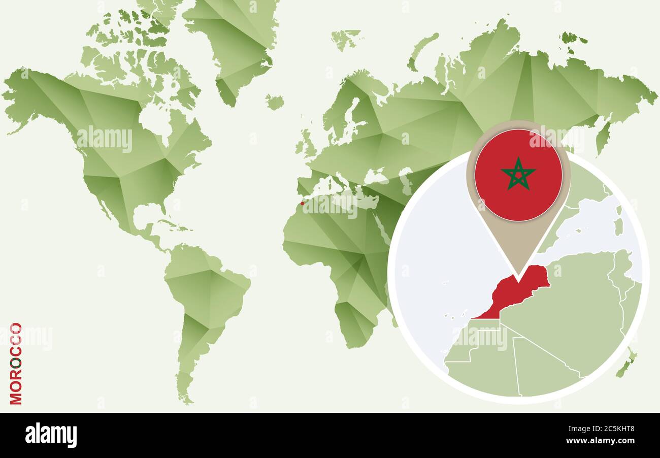 Infographic for Morocco, detailed map of Morocco with flag. Vector Info ...