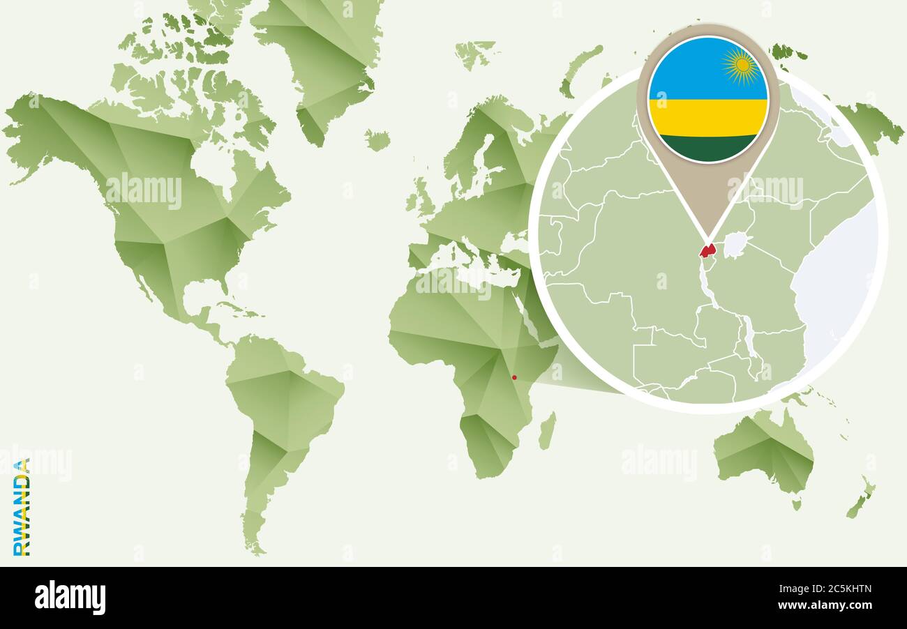 Infographic for Rwanda, detailed map of Rwanda with flag. Vector Info ...