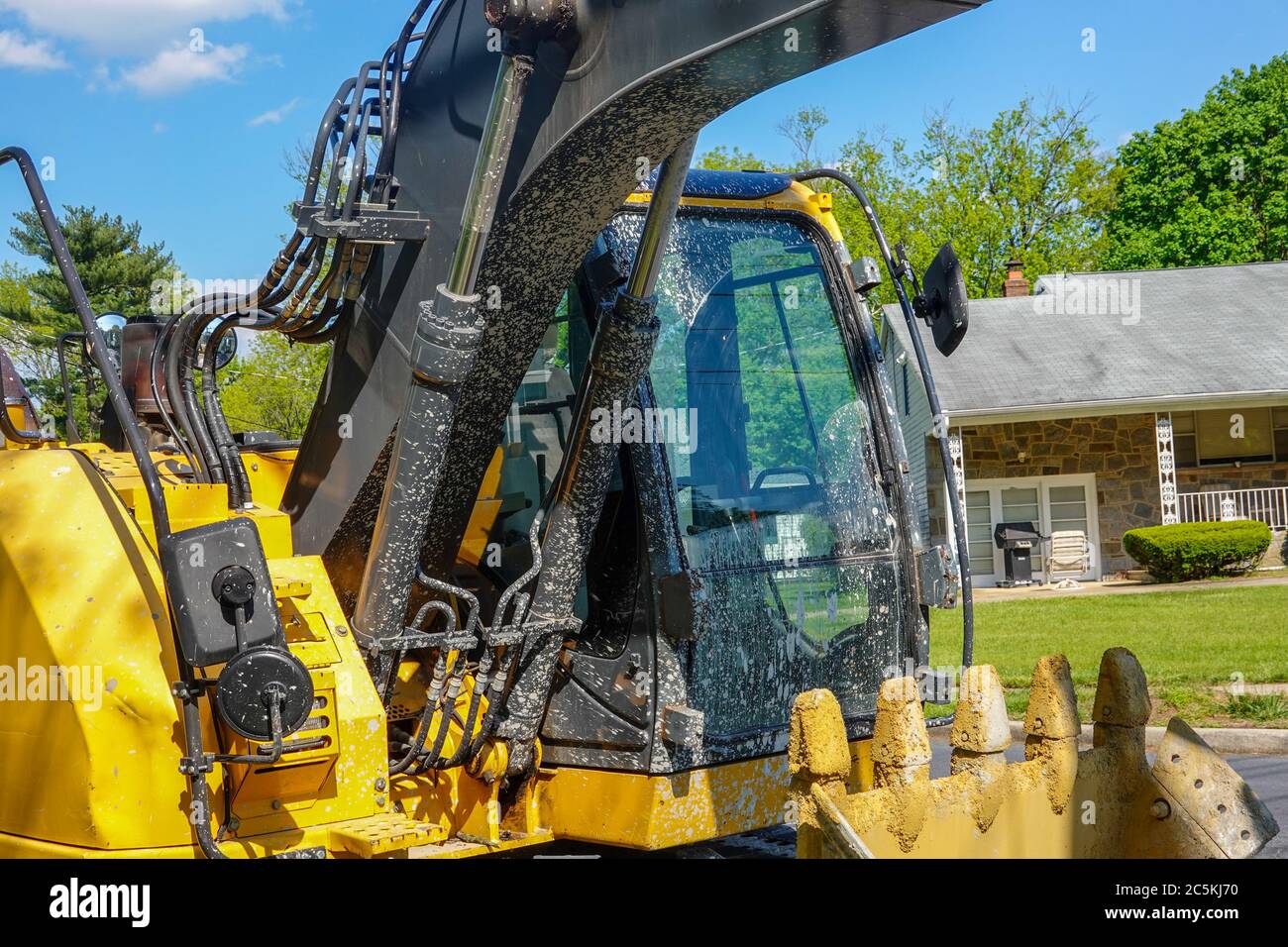 Side View Excavator Digger High Resolution Stock Photography and Images ...