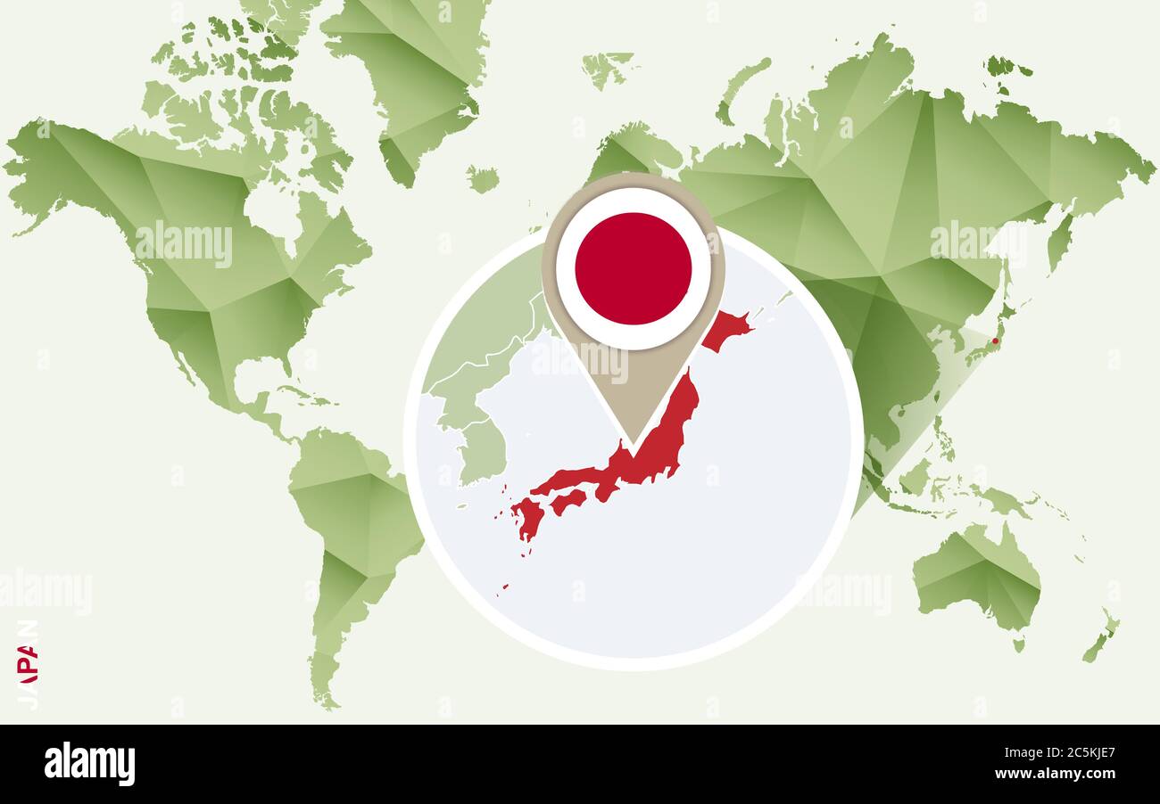 Infographic for Japan, detailed map of Japan with flag. Vector Info ...