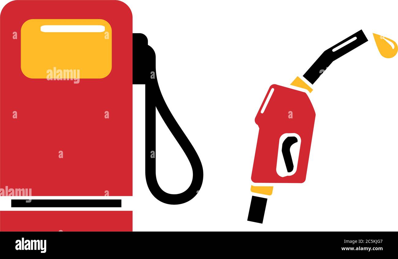 Gasoline station concept illustration, icon, background and graphics ...