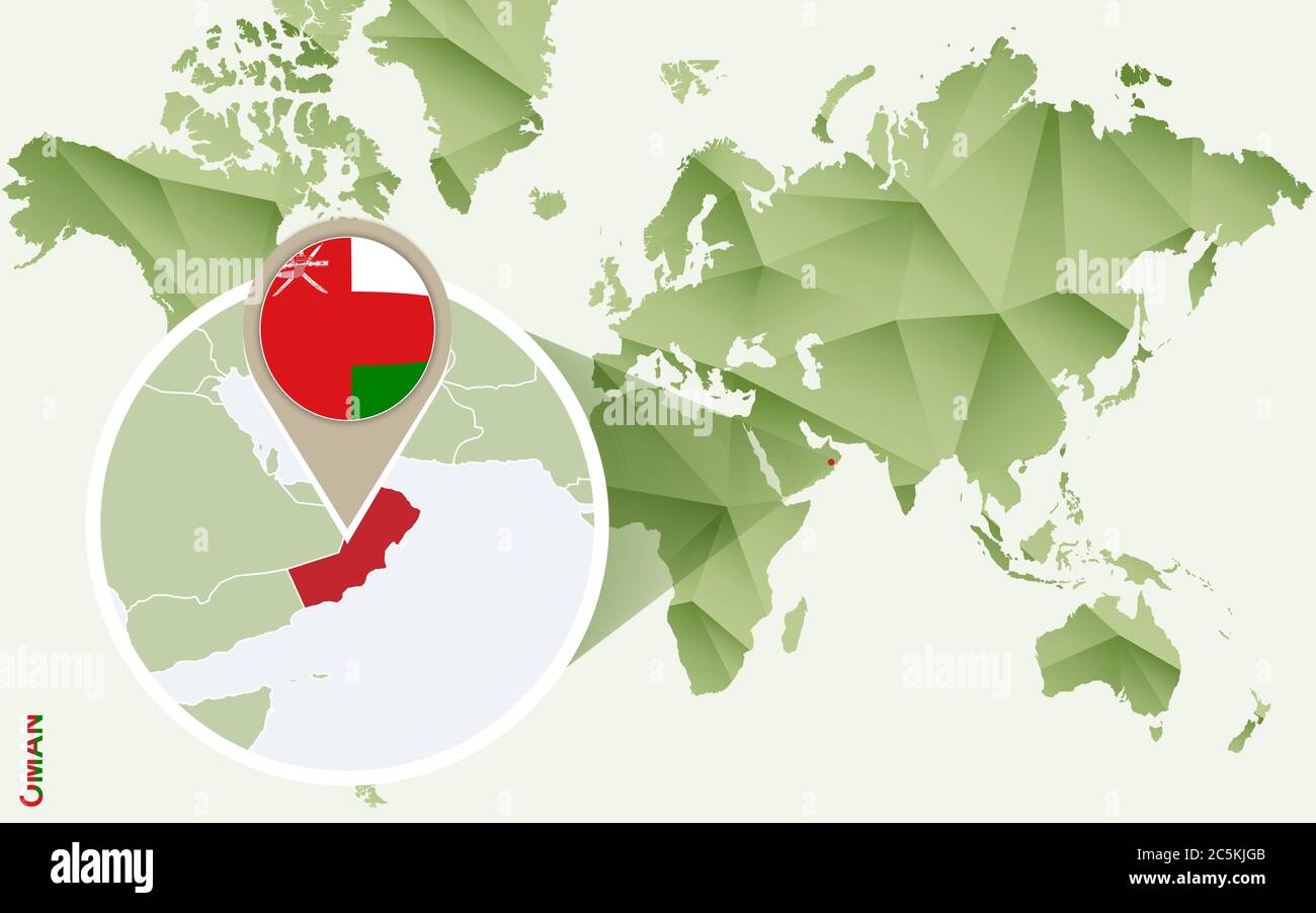 Infographic for Oman, detailed map of Oman with flag. Vector Info ...