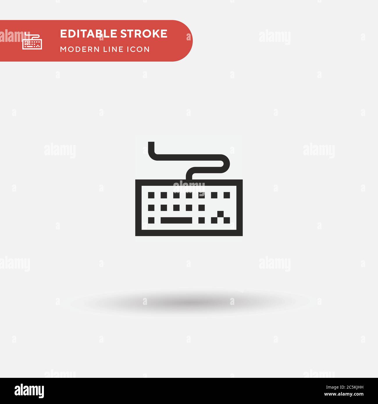 Keyboard Simple vector icon. Illustration symbol design template for ...