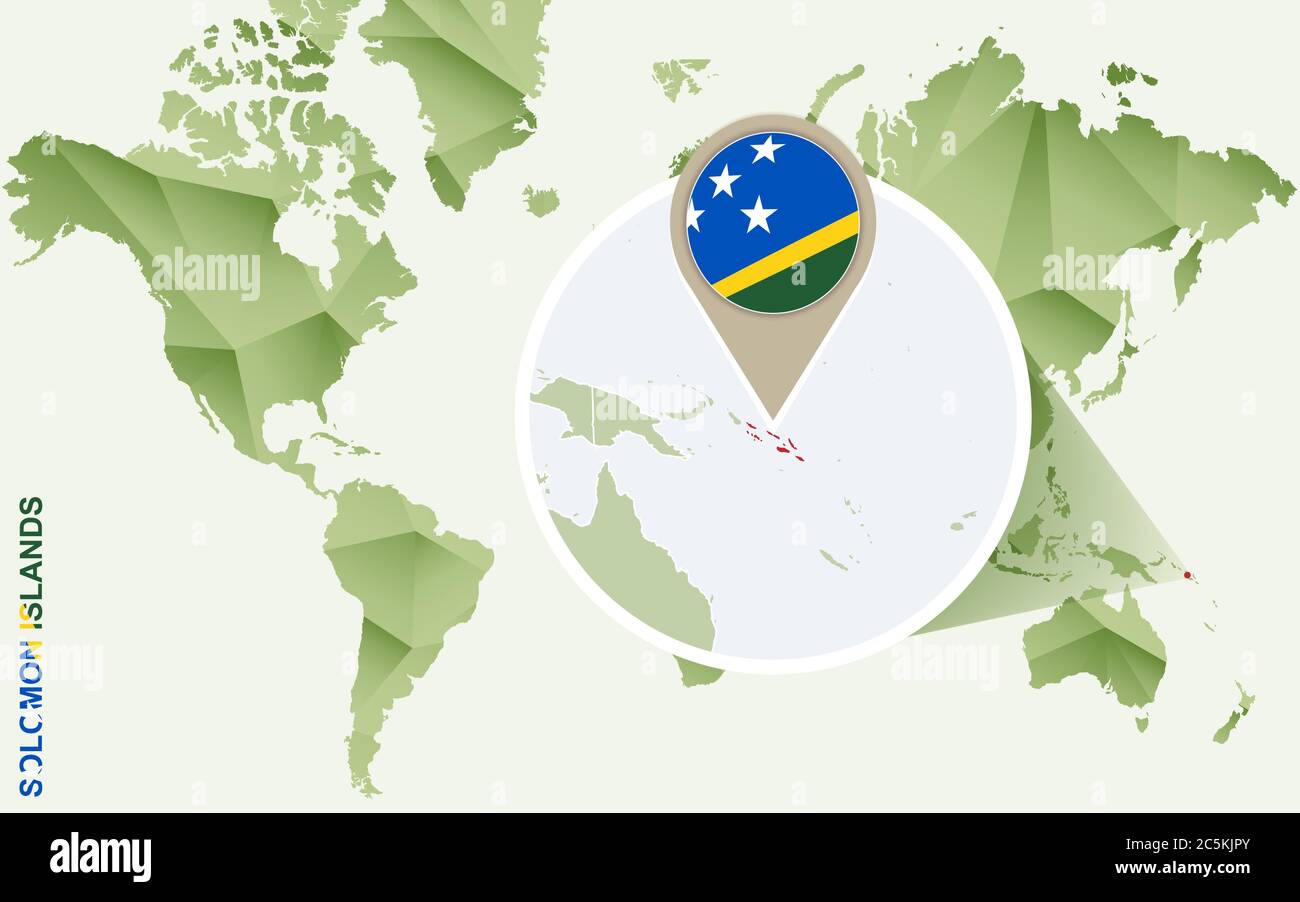 Infographic for Solomon Islands, detailed map of Solomon Islands with ...