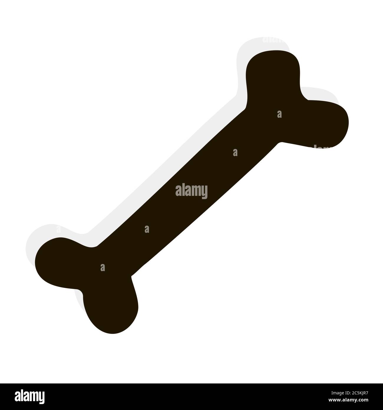 Dog bone sign icon on white background. Vector illustration in trendy ...