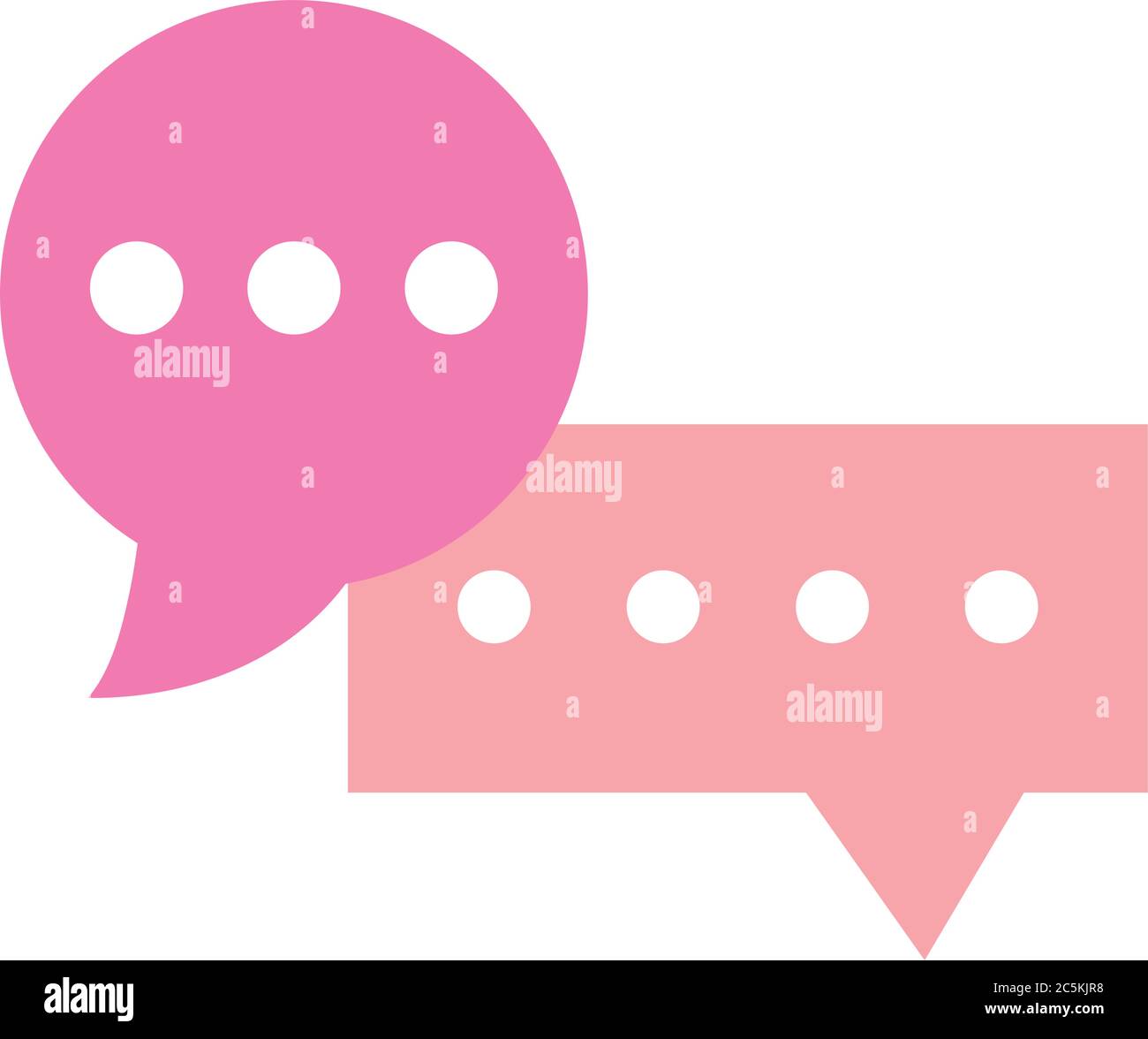 speech bubbles message chat sms isolated design icon white background ...