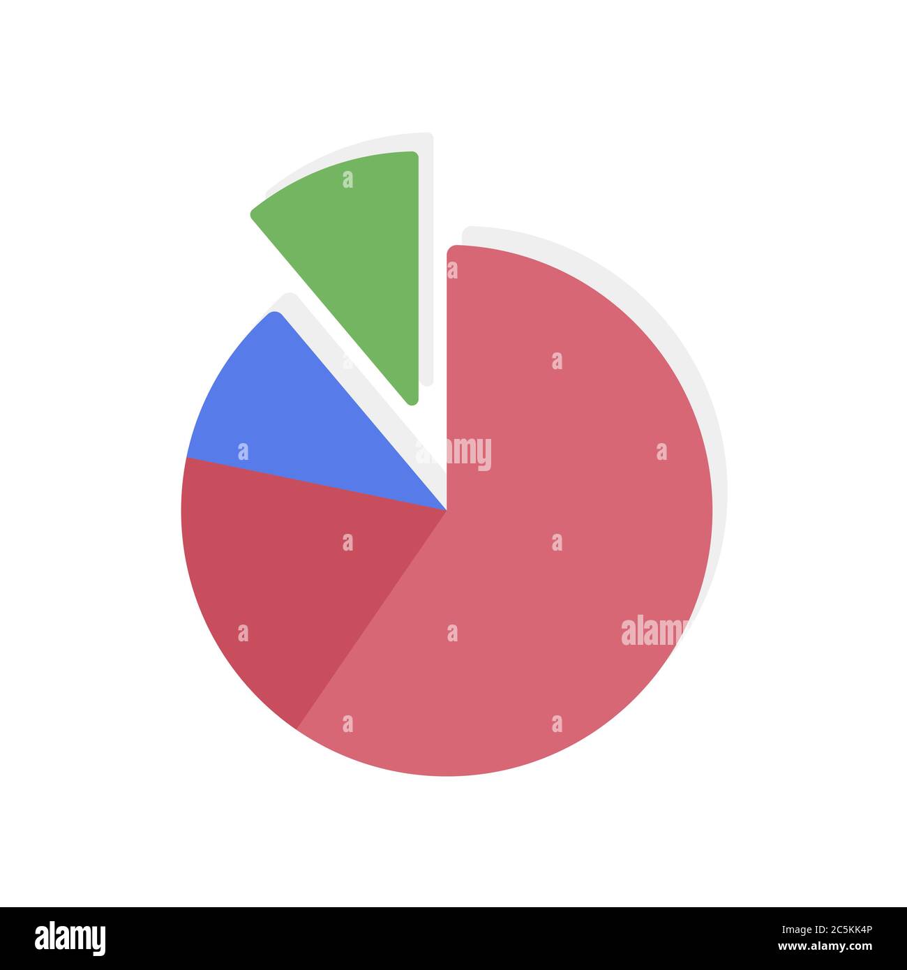 Bar Pie Graph Chart on white background. Vector illustration in trendy ...