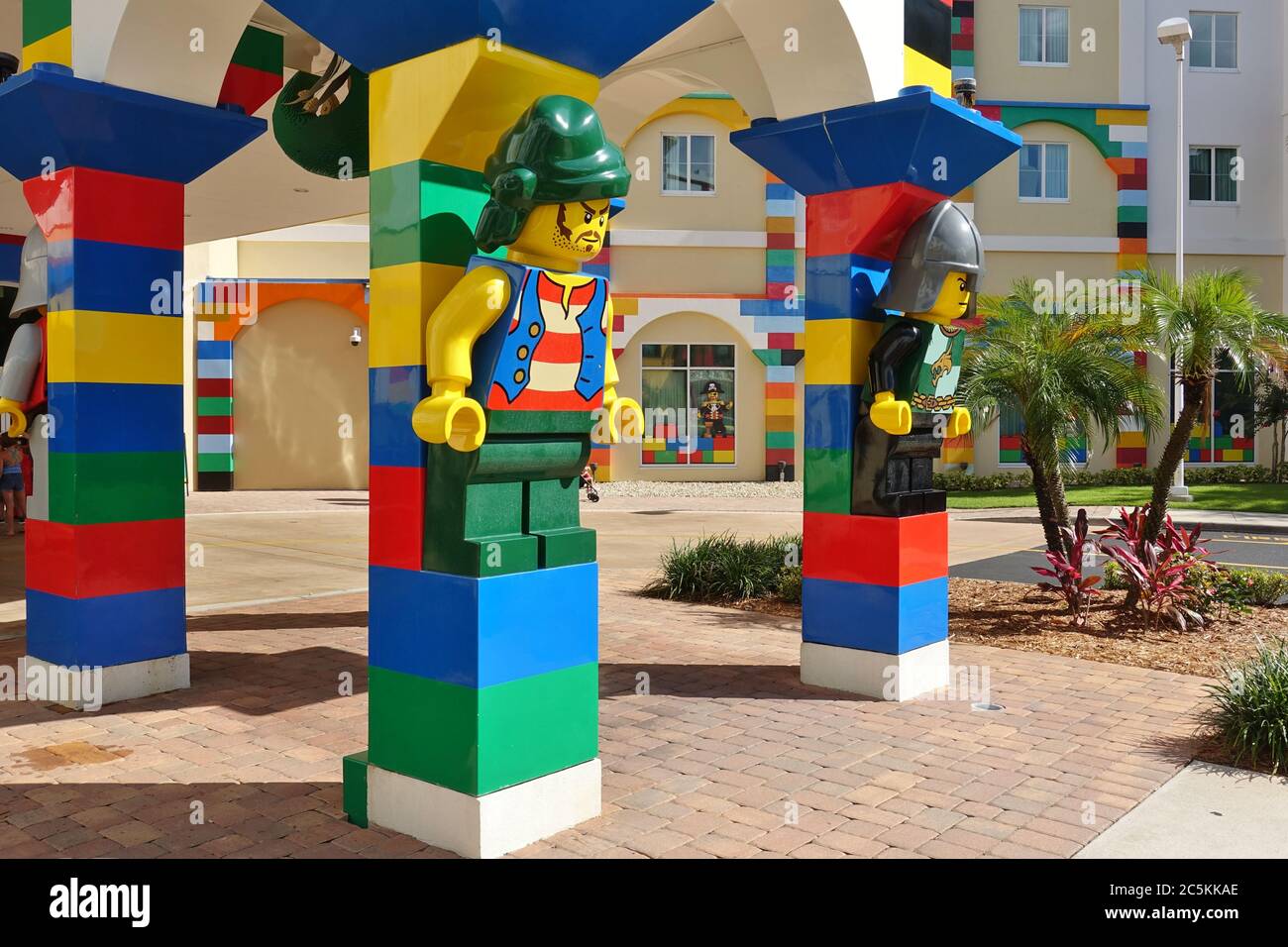 ORLANDO, FL -20 JUN 2020- View of an on-site hotel at the Legoland ...