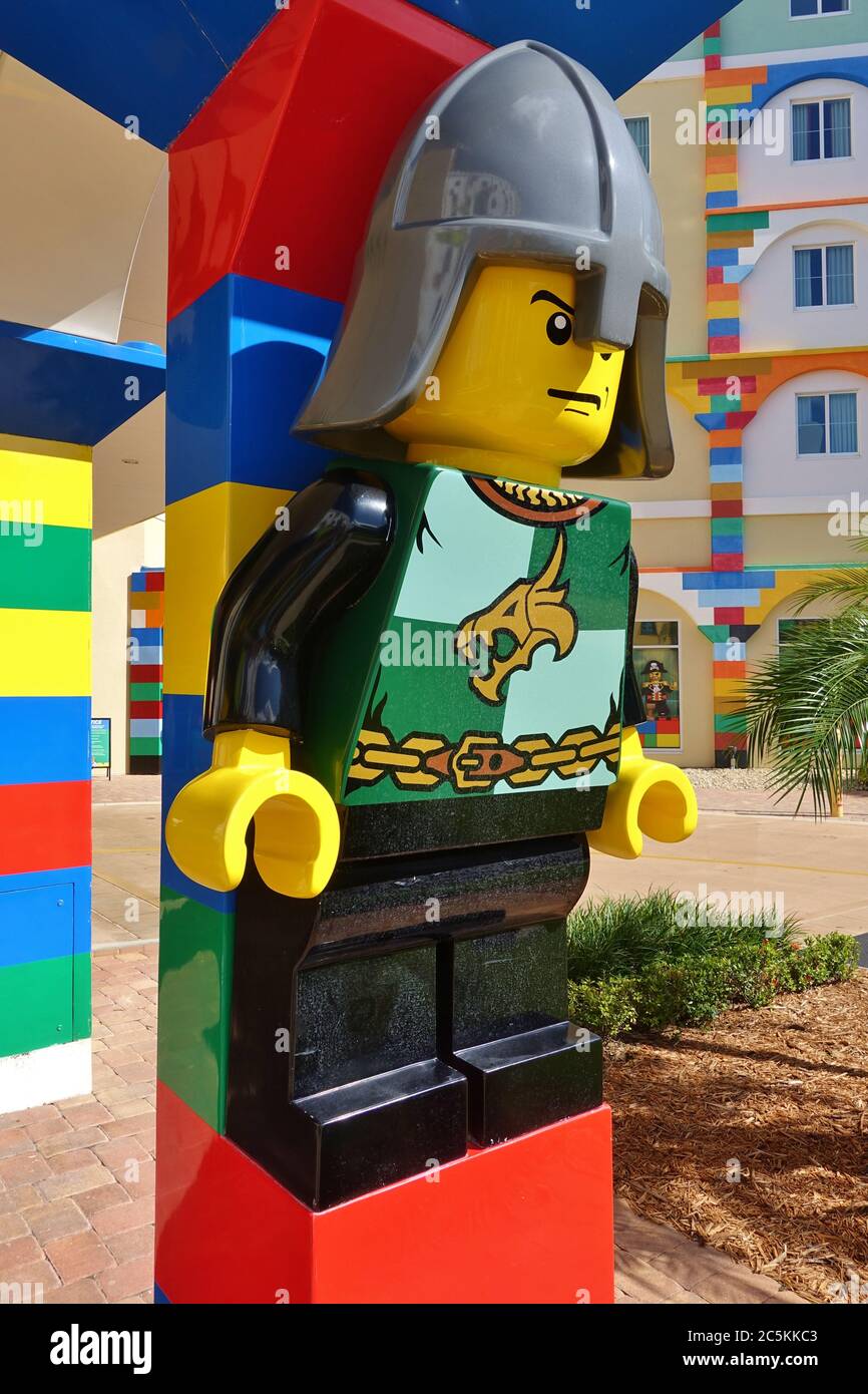 ORLANDO, FL -20 JUN 2020- View of an on-site hotel at the Legoland ...