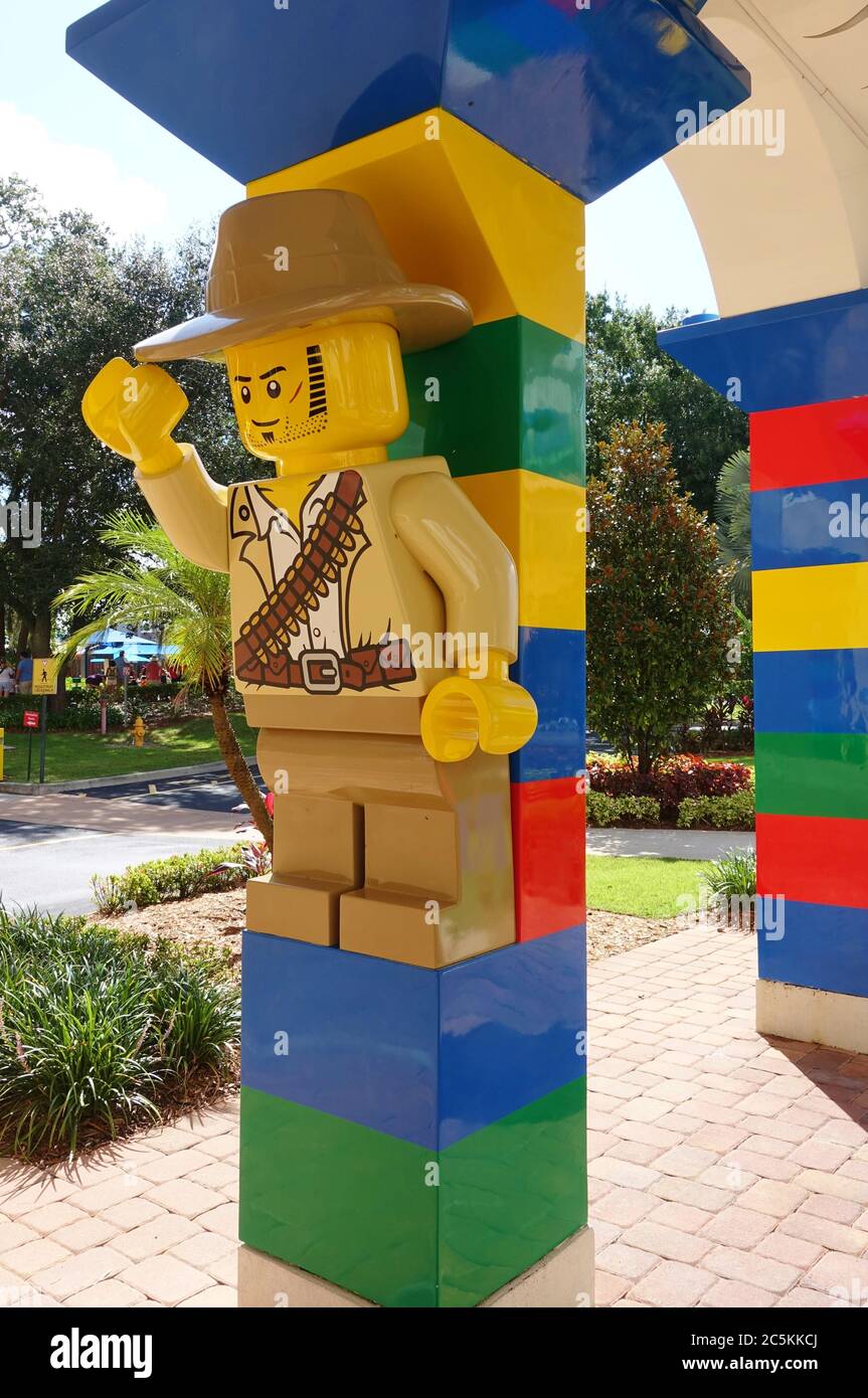 ORLANDO, FL -20 JUN 2020- View of an on-site hotel at the Legoland ...