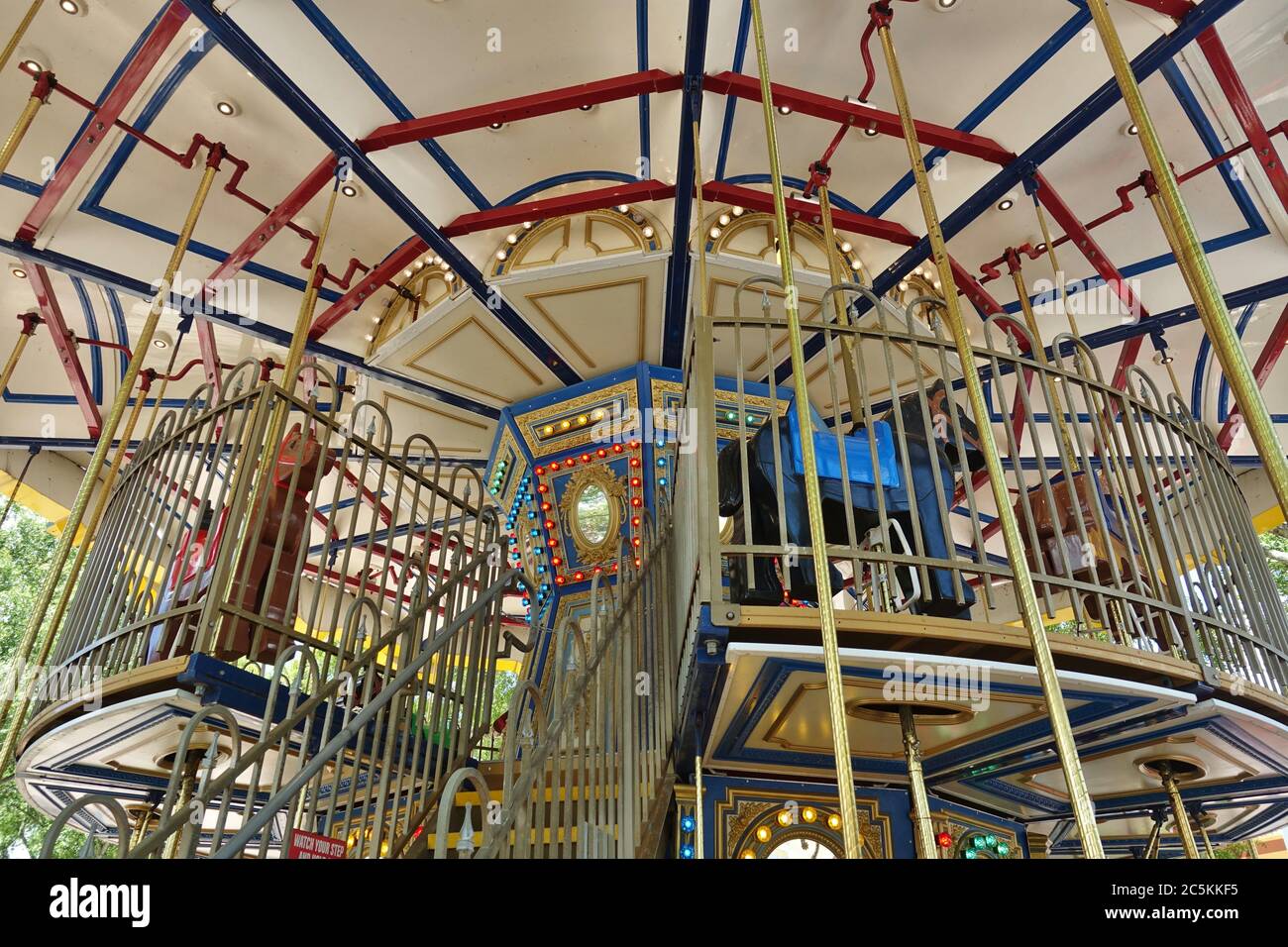 ORLANDO, FL -20 JUN 2020- View of an old-fashioned merry-go-round ...