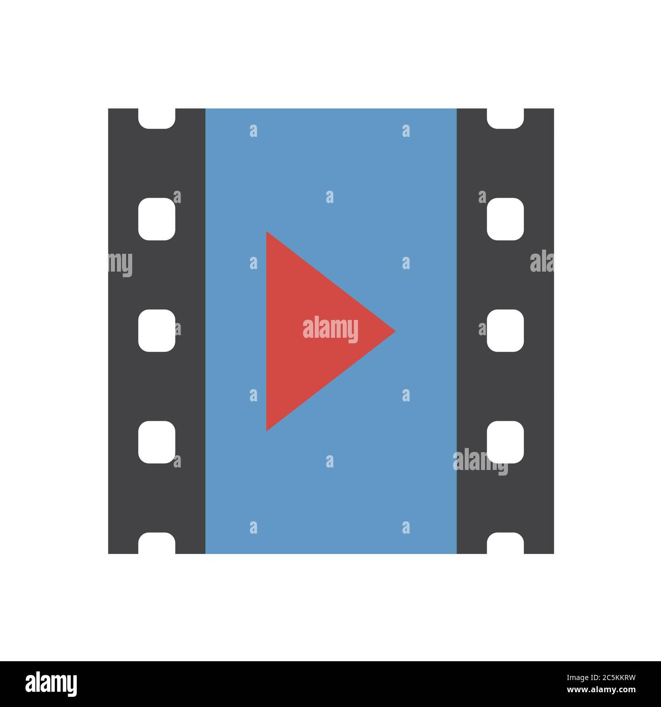 Play Video icon on white background. Vector illustration in trendy flat ...