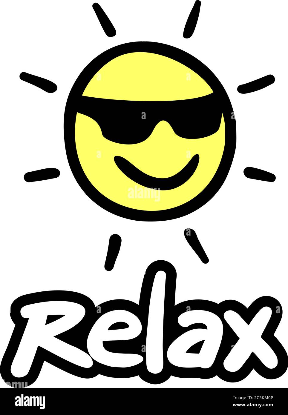 Relax in the sun Stock Vector Images - Alamy