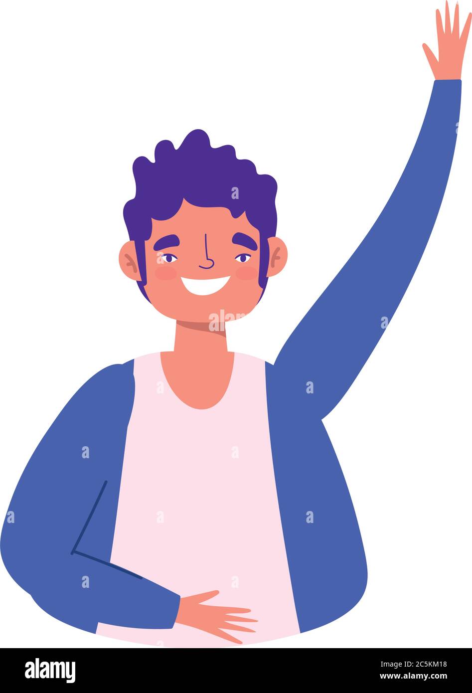 Man Waving Hand Cartoon High Resolution Stock Photography and Images ...