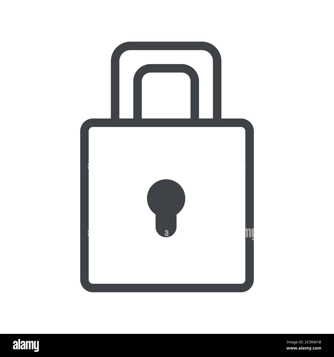 Lock icon on white background. Vector illustration in trendy flat style ...