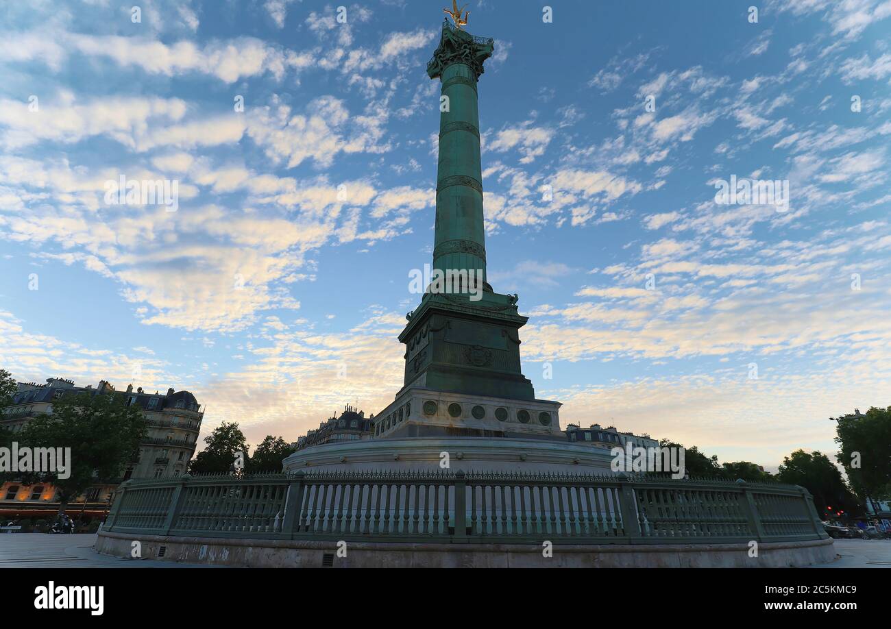 The July Column on Bastille square in Paris, France Stock Photo - Alamy