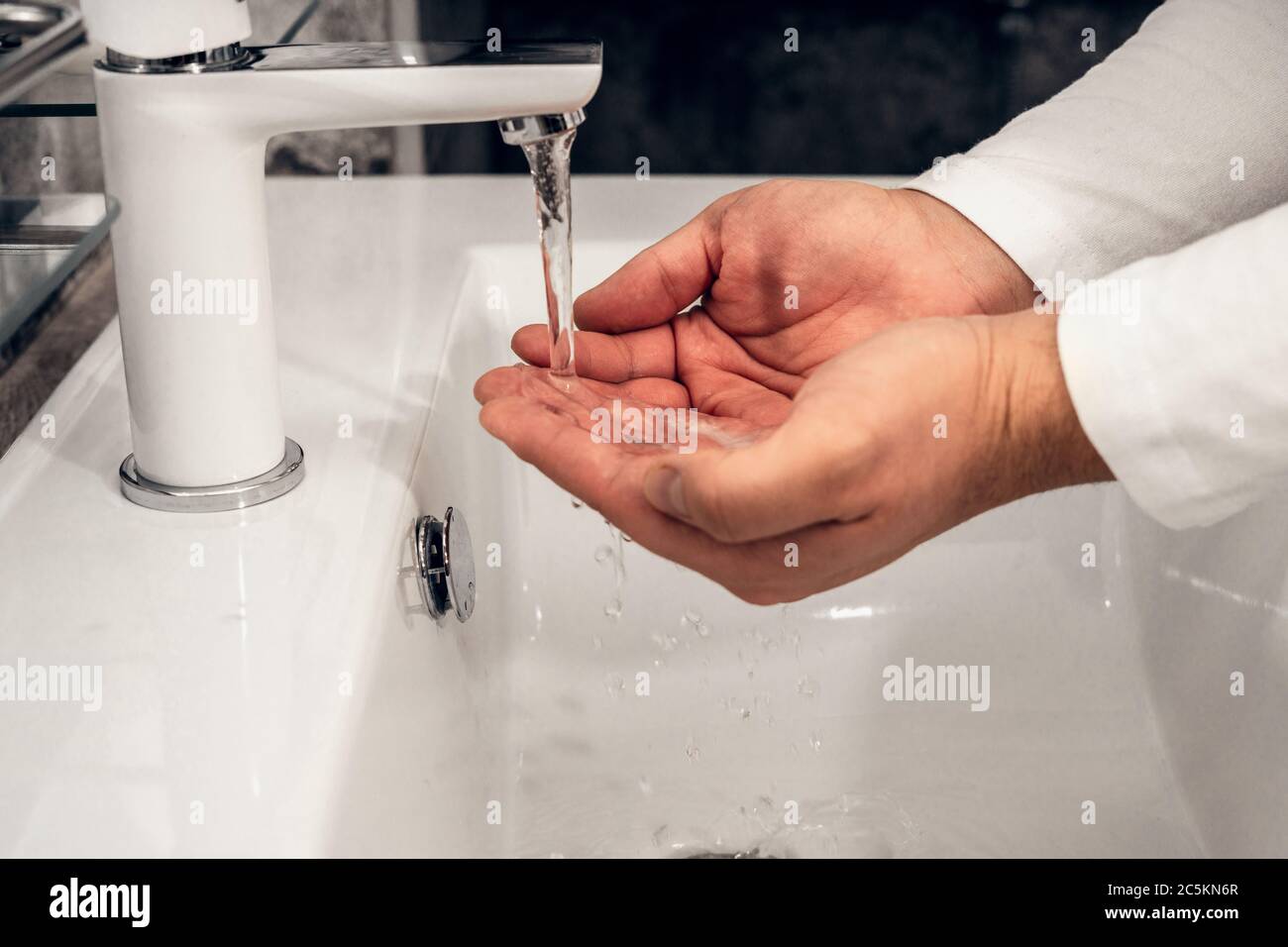 Coronavirus. Proper washing and handling of hands. Liquid antibacterial ...