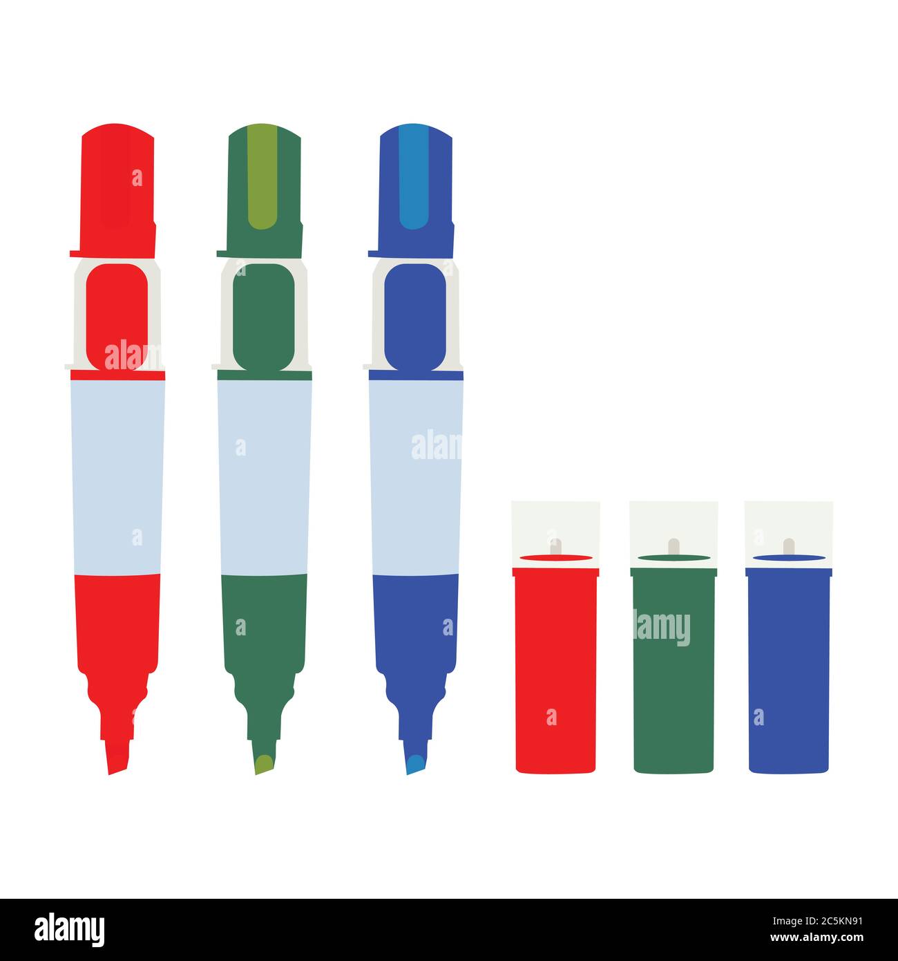 Blue felt pen on Stock Vector Images - Alamy