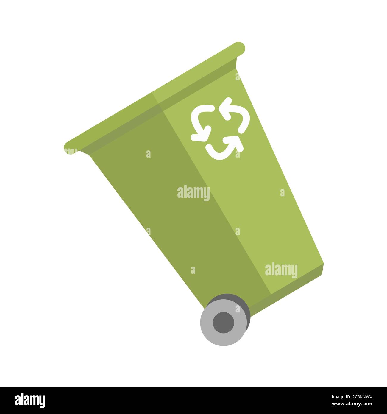 Street trash bin on white background. Vector illustration in trendy ...