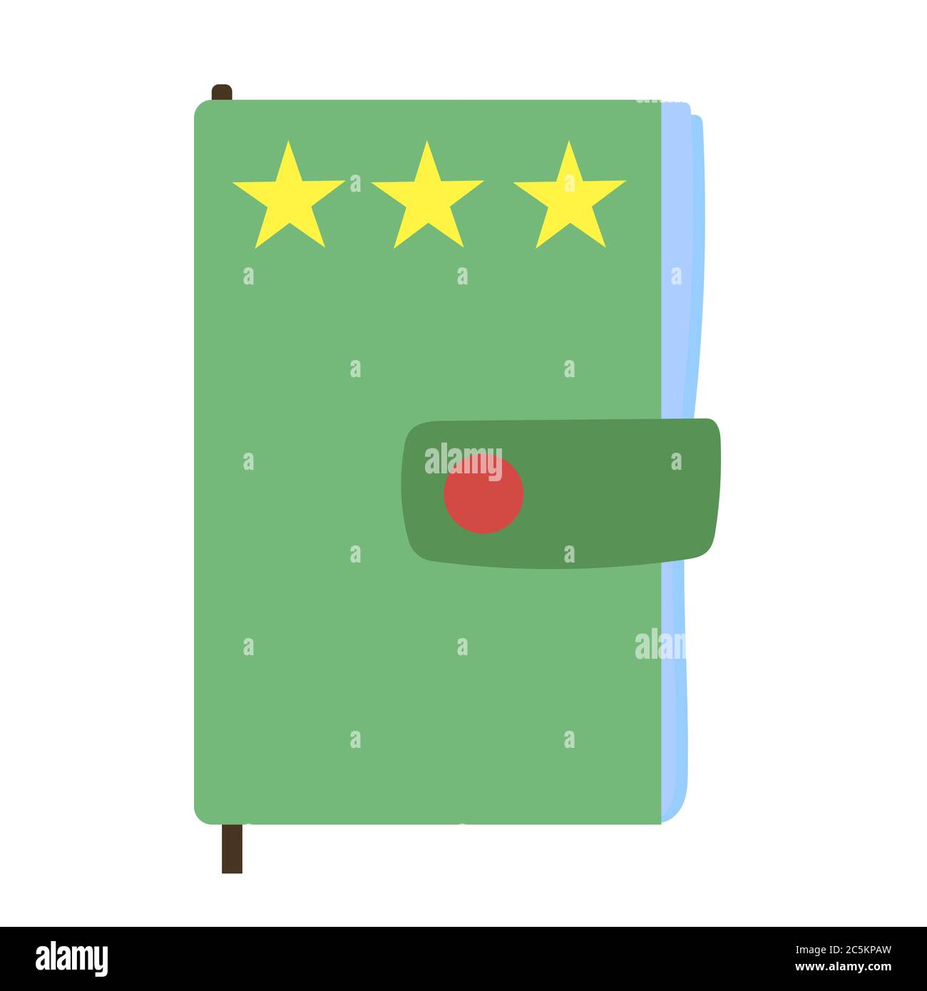 Notebook on white background. Vector illustration in trendy flat style ...