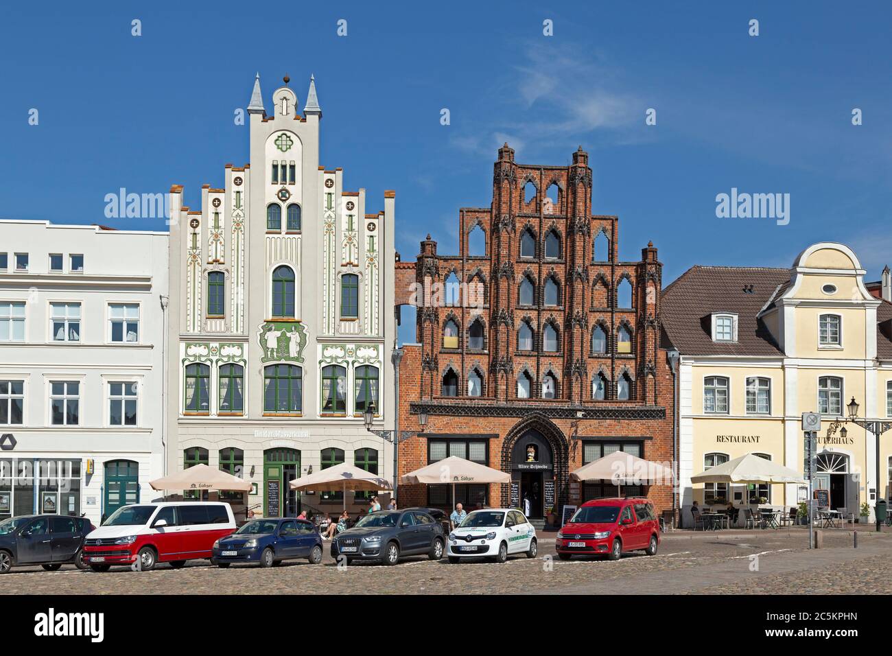 Restaurants An der Wasserkunst and Alter Schwede (Old Swede), market ...