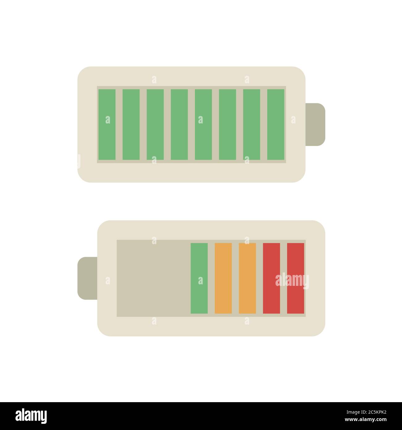 Battery Charging icon on white background. Vector illustration in ...