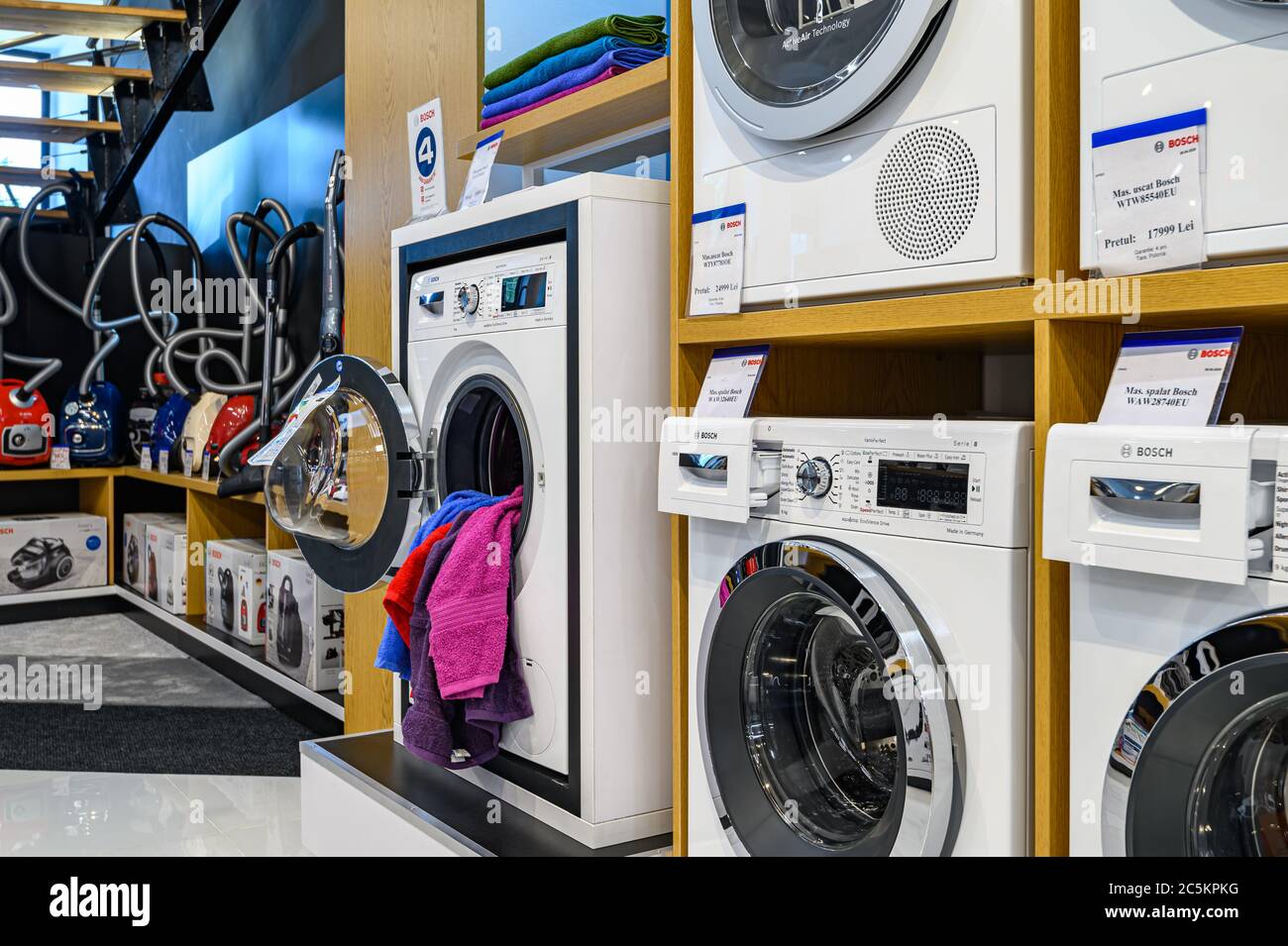 Interior of premium domestic appliance store Stock Photo - Alamy
