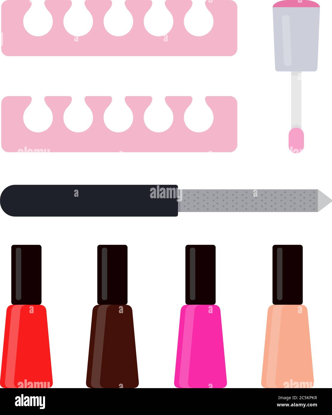 Manicure and pedicure accessories vector flat isolated Stock Vector ...