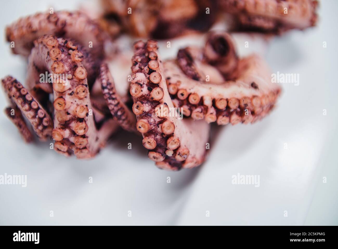 Fresh Octopus being prepared Stock Photo - Alamy