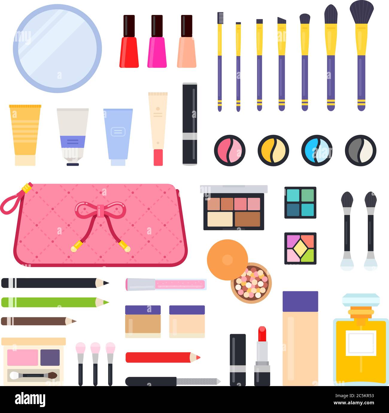 Makeup brushes eye shadow Stock Vector Images - Alamy