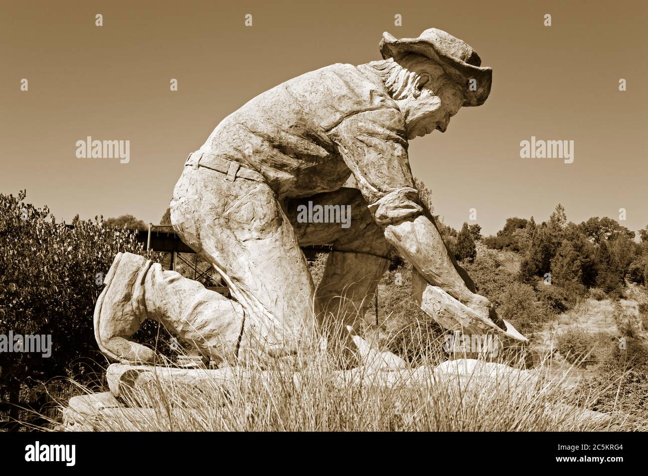 Claude Chana 1811-1882 monument in Old Town Auburn, California, USA ...