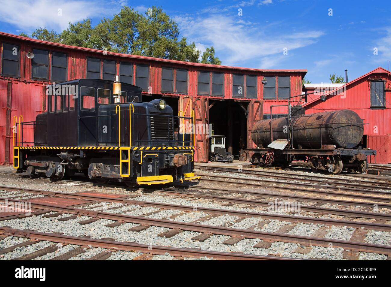 Roundhouse at the Railtown State Historic Park, Jamestown, California ...