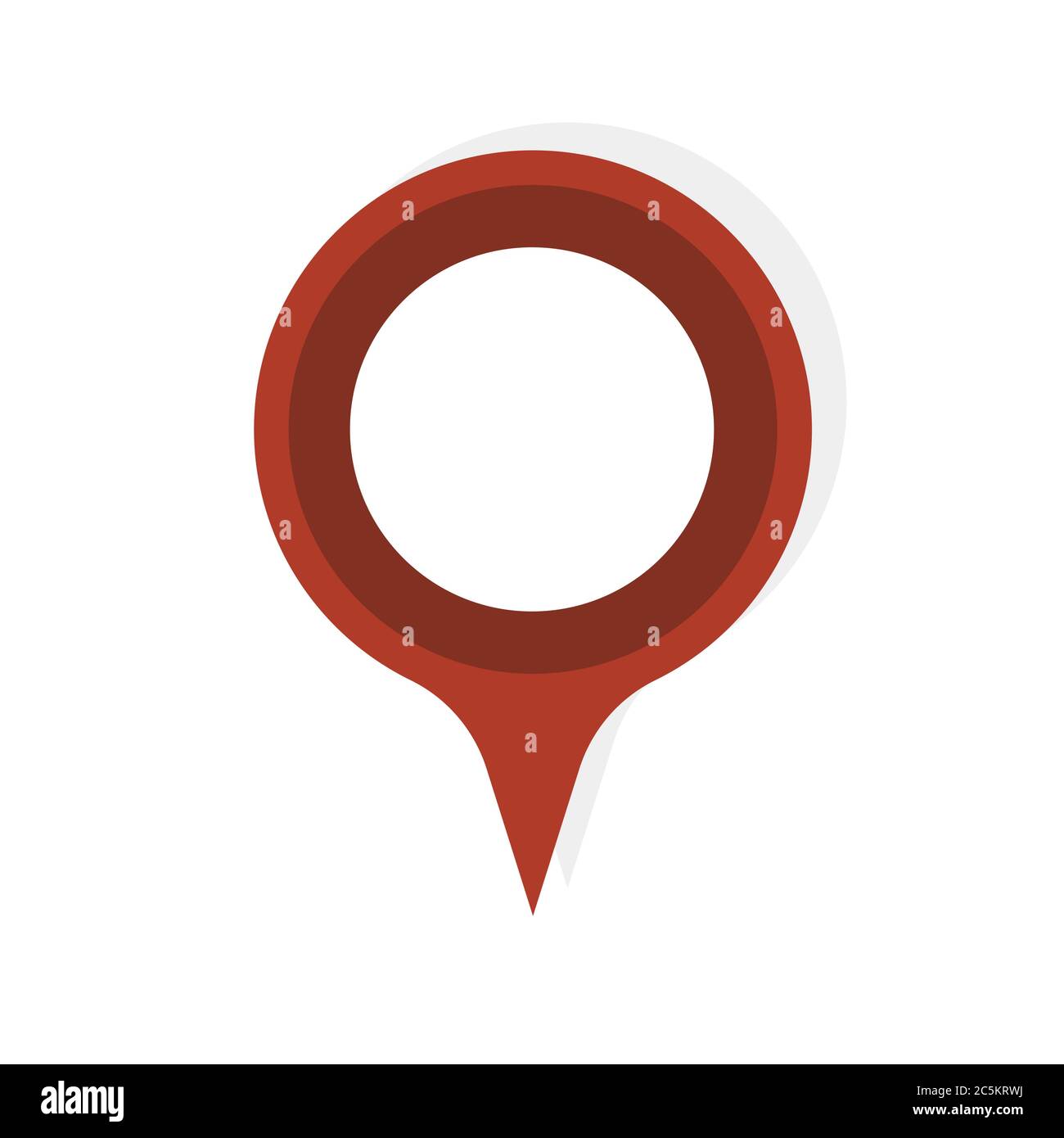 Pin map place location icon on white background. Vector illustration in ...