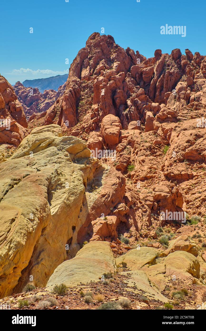 Rock formations in Valley of Fire State park, Nevada, USA Stock Photo ...