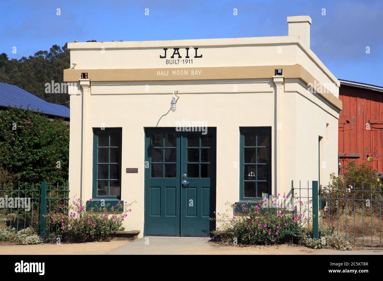 Old Jail in the Historic District,Half Moon Bay,California,USA Stock ...