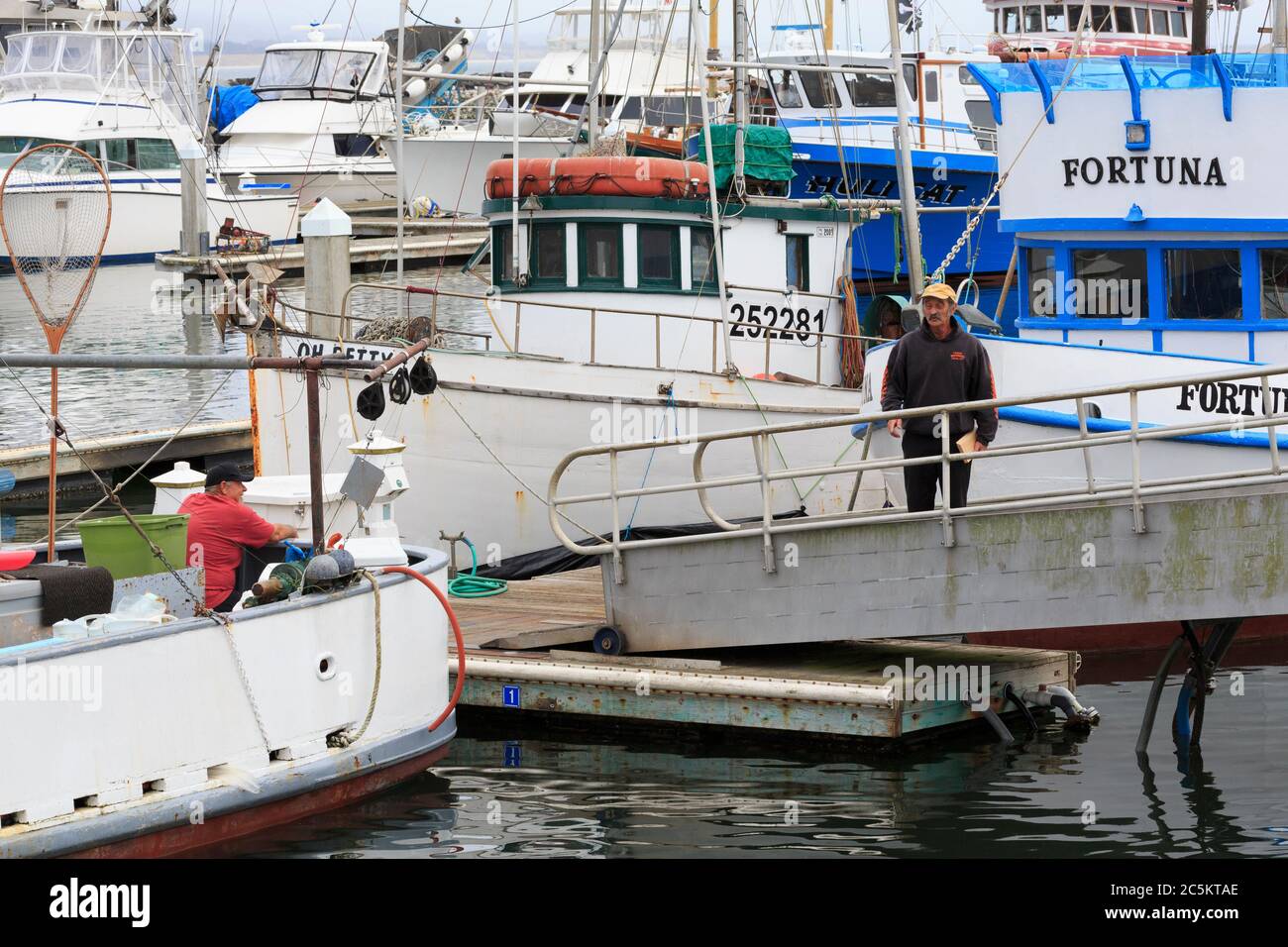 Marina in Pillar Point Harbor,Half Moon Bay,California,USA Stock Photo ...