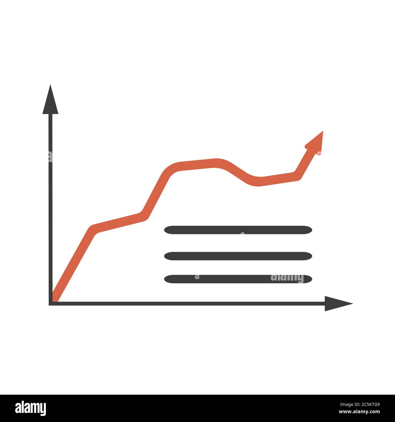 Financial chart on white background. Vector illustration in trendy flat ...