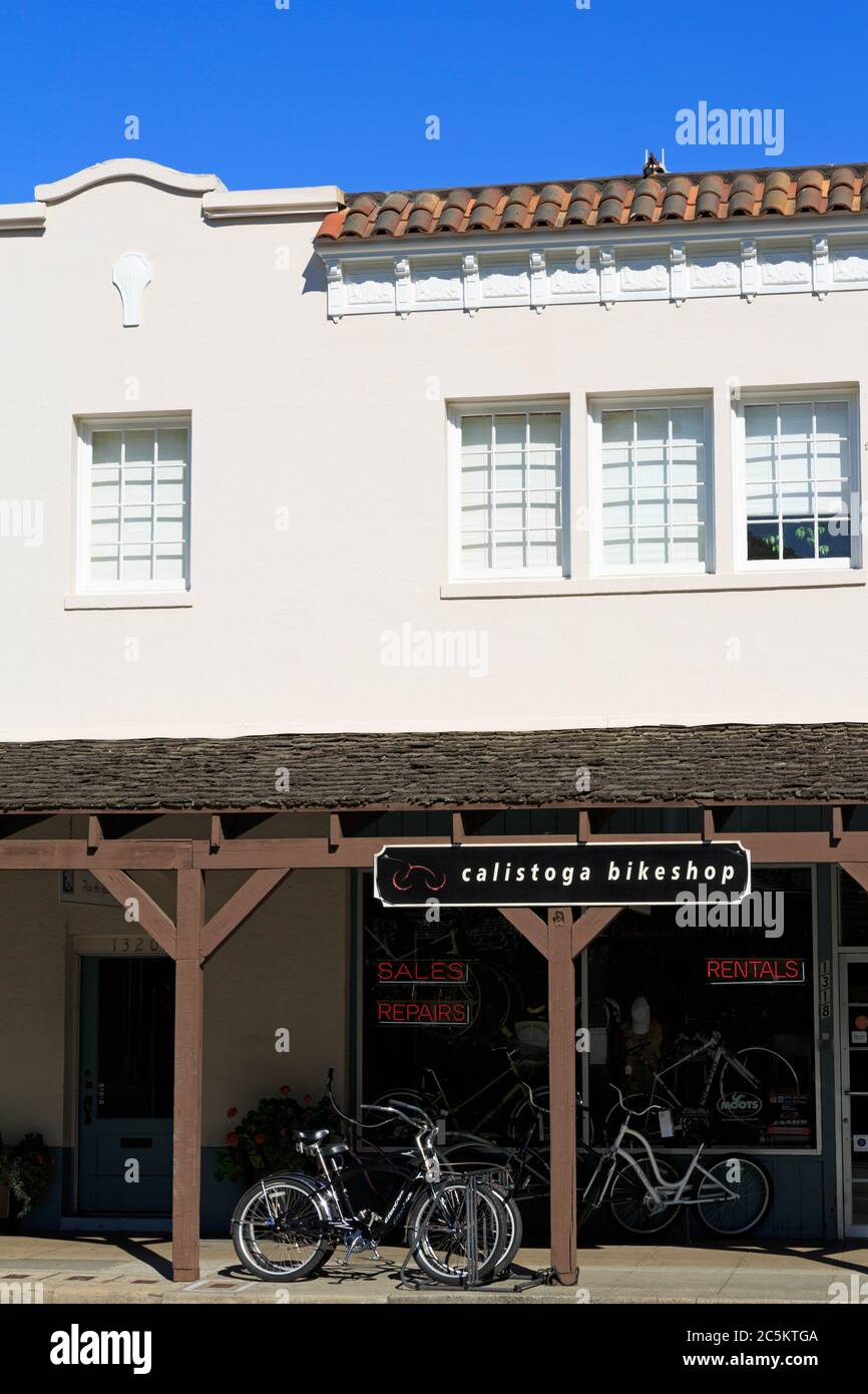 Bike shop in Calistoga,Napa Valley,California,USA Stock Photo - Alamy