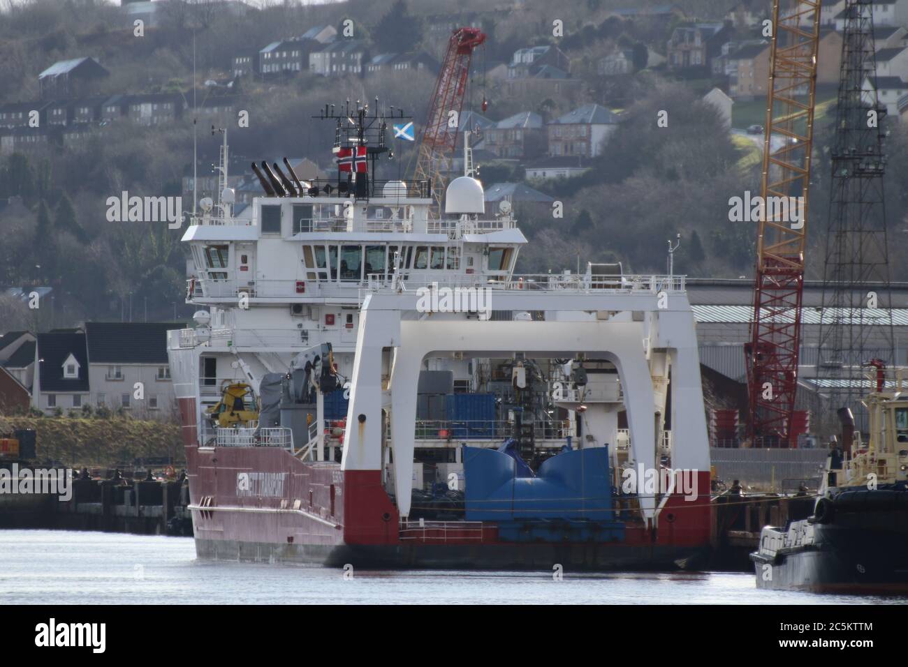 Elektron, a cable installation vessel operated by Statnett Transport ...