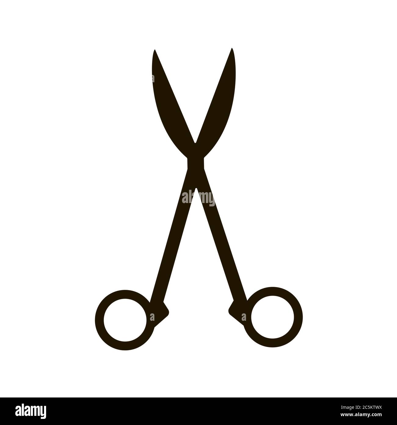 Medical scissor icon on white background. Vector illustration in trendy ...
