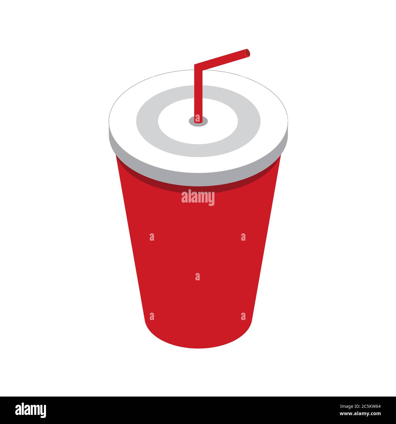 Paper cups for soda on white background. Vector illustration in trendy ...