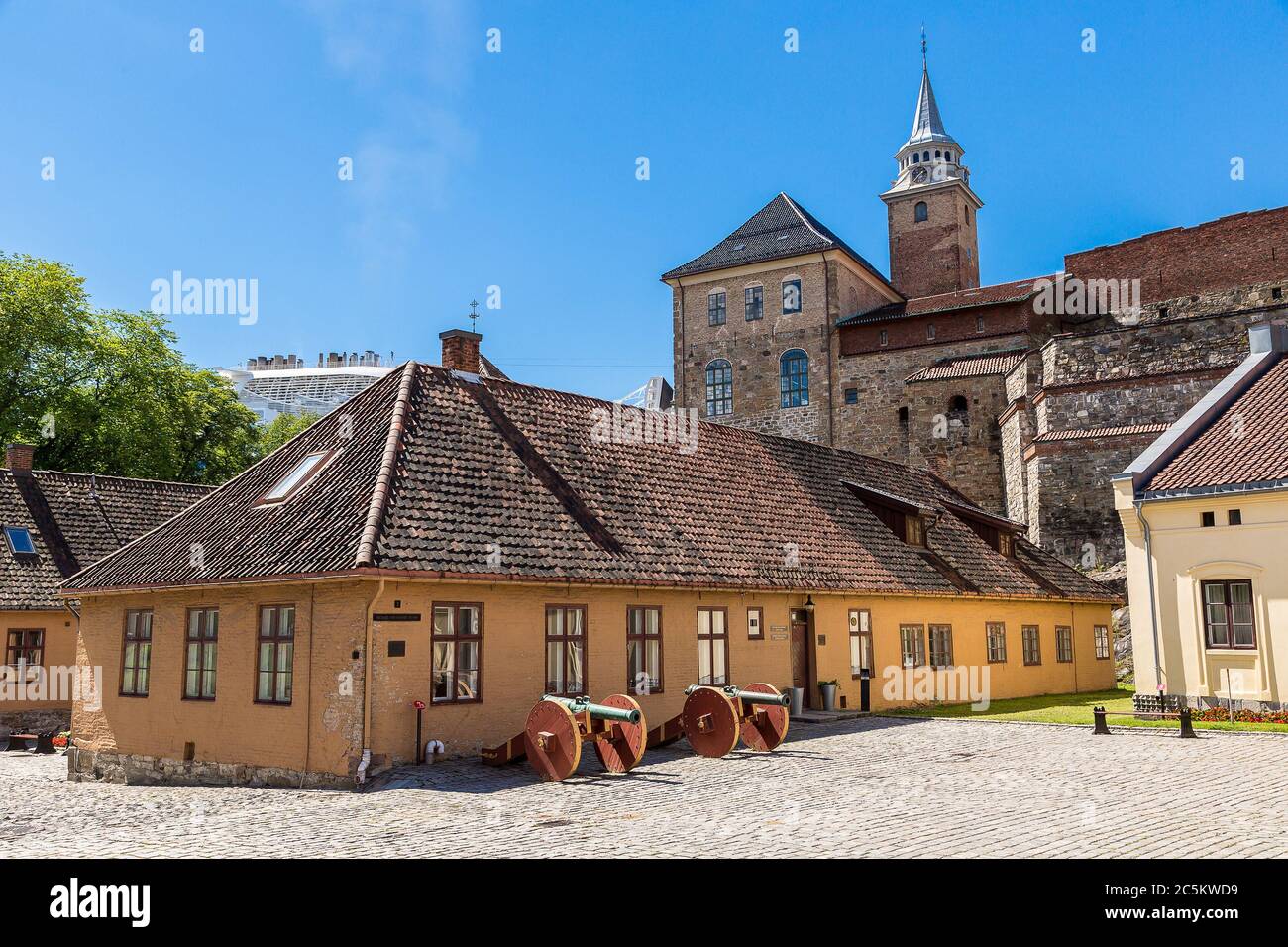 Medieval castle Akershus Fortress in Oslo. Norway Stock Photo - Alamy
