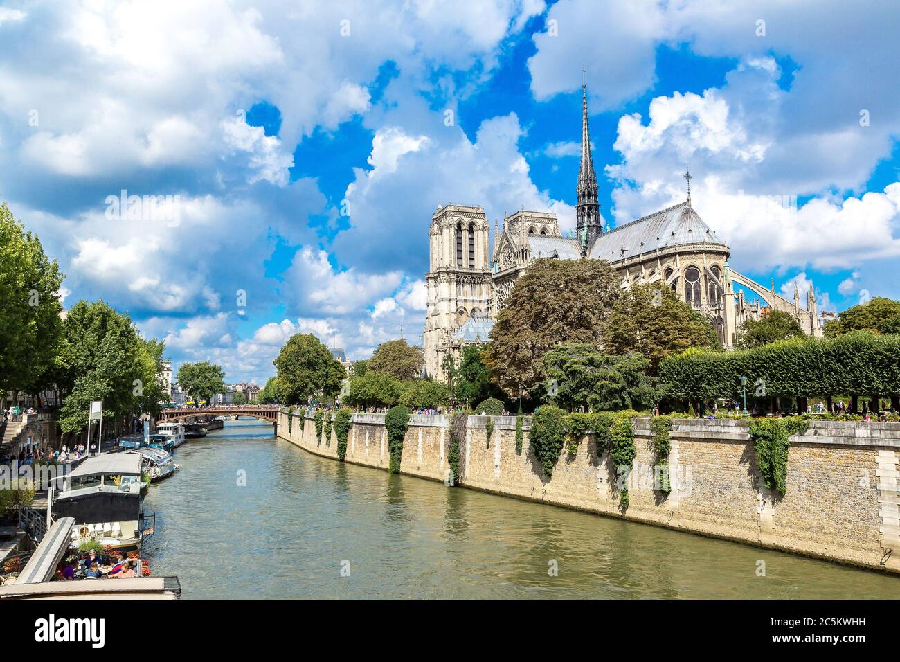 Seine and Notre Dame de Paris is the one of the most famous symbols of ...