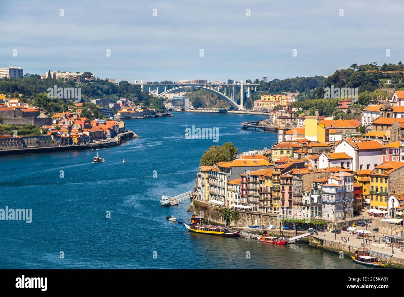 Aerial view of Porto in Portugal in a beautiful summer day Stock Photo ...