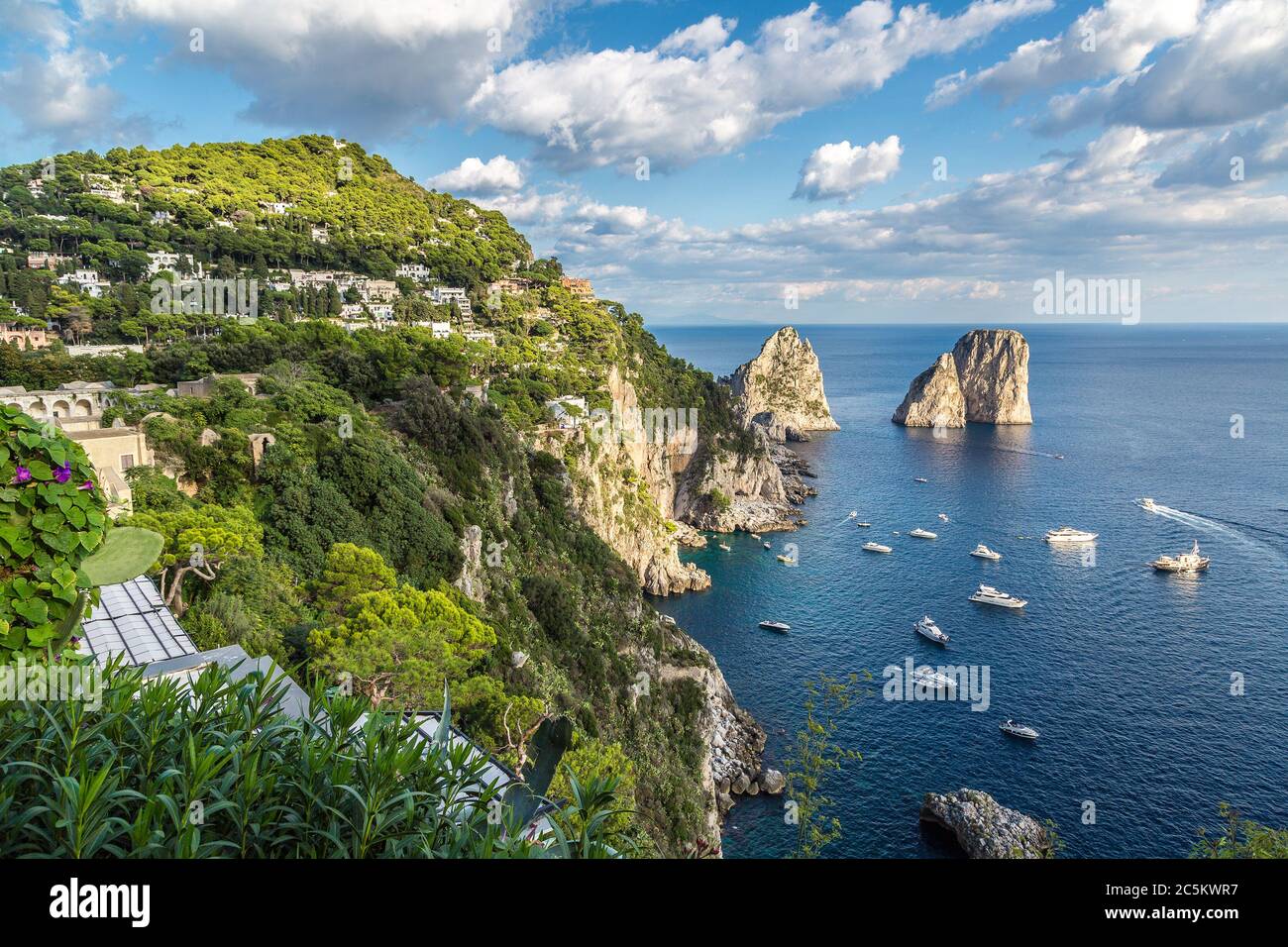 Capri island in a beautiful summer day in Italy Stock Photo - Alamy